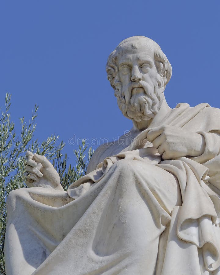 Platone La Statua Del Filosofo Fotografia Stock - Immagine di sole ...