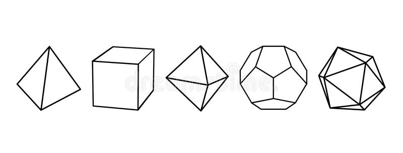 Platonic Solid Tetrahedron, Cube, Octahedron, Dodecahedron, Icosahedron ...