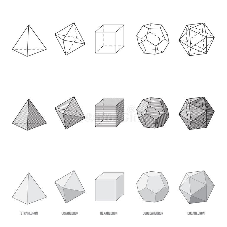 Platonic Solids Stock Illustrations – 1,135 Platonic Solids Stock ...