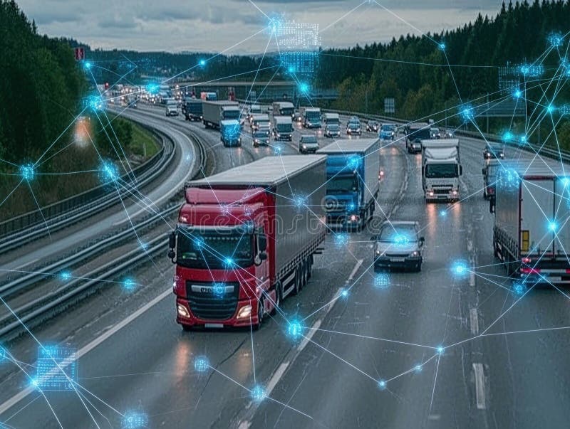 Platooning Trucks Driving on a Highway with Network Communication ...