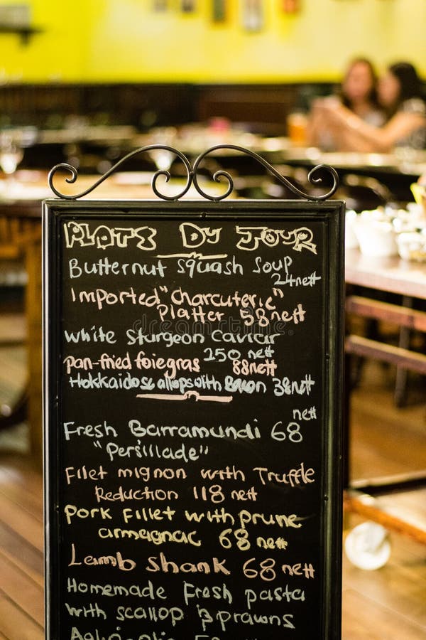 Plats Du Jour Special Menu of the Day Stock Photo - Image of diner ...
