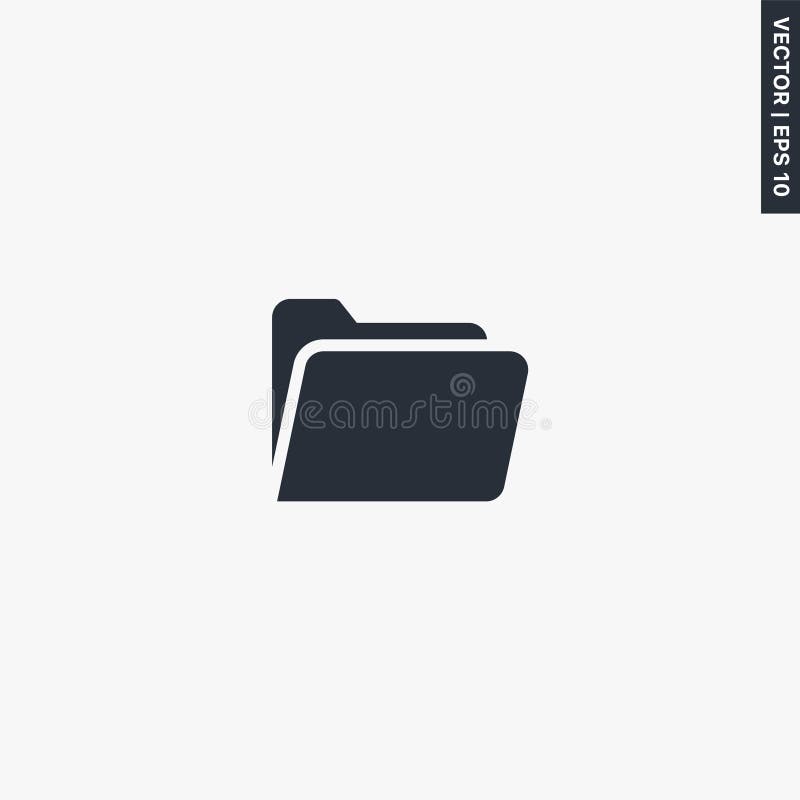 Platte Pictogram Voor Mappremiumkwaliteit Vector Illustratie ...