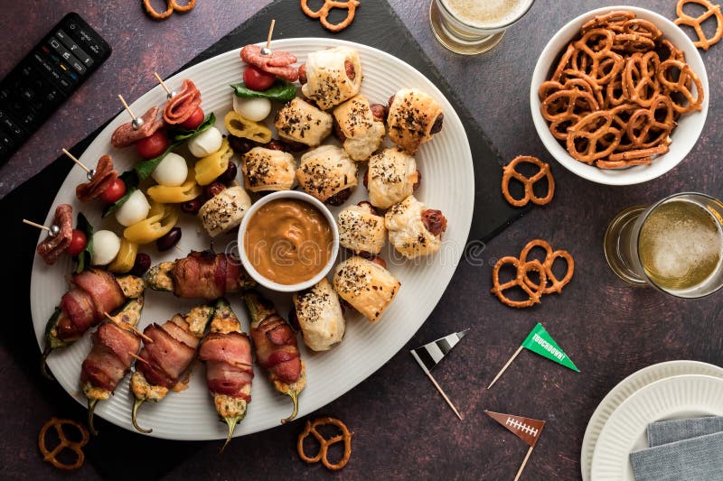 A Platter of Appetizers Ready for Sharing at a Super Bowl Celebration ...