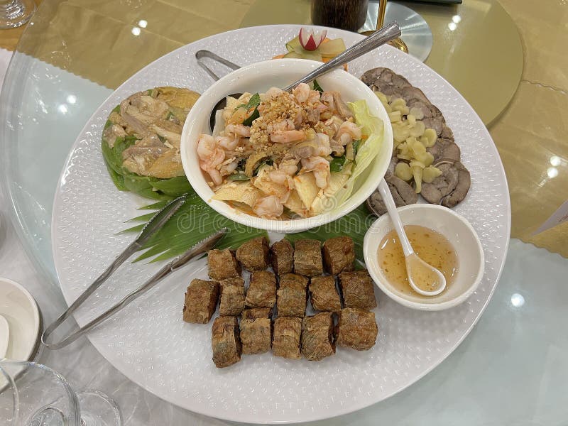 A Platter Comprising an Assortment of Appetizers for Chinese Banquet ...