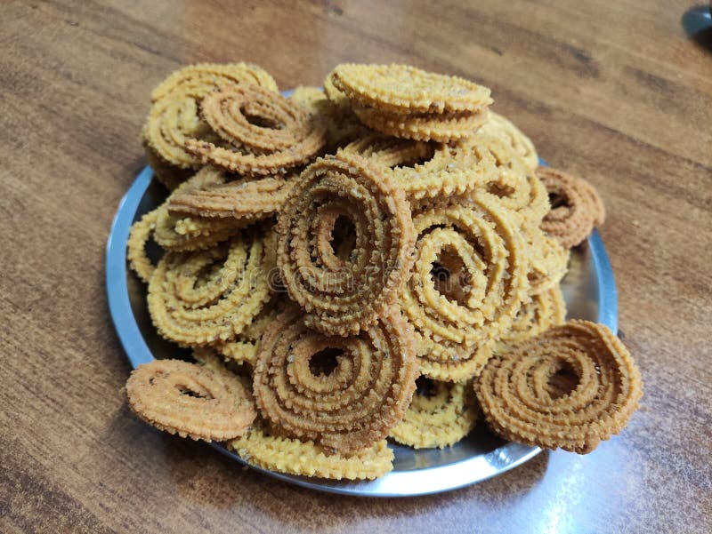 Closeup Murukku Snack stock photo. Image of snack, spicy - 312968316