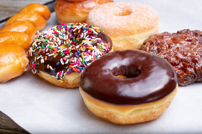 Platter of Donuts, Sprinkle Donut Stock Photo - Image of product ...