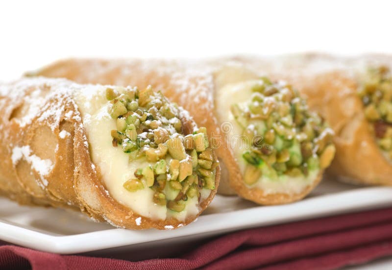 Platter of Italian cannoli stock photo. Image of paper - 17388210