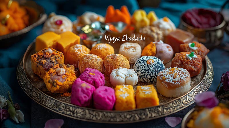 Platter of Traditional Indian Sweets for Festivals Stock Photo - Image ...