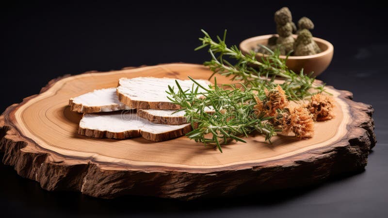 Platter tree slice stock illustration. Illustration of rustic - 368702368