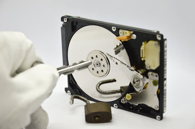 Platter Type Hard Drive 2.5-inch Size, Data Protection Concept Stock ...