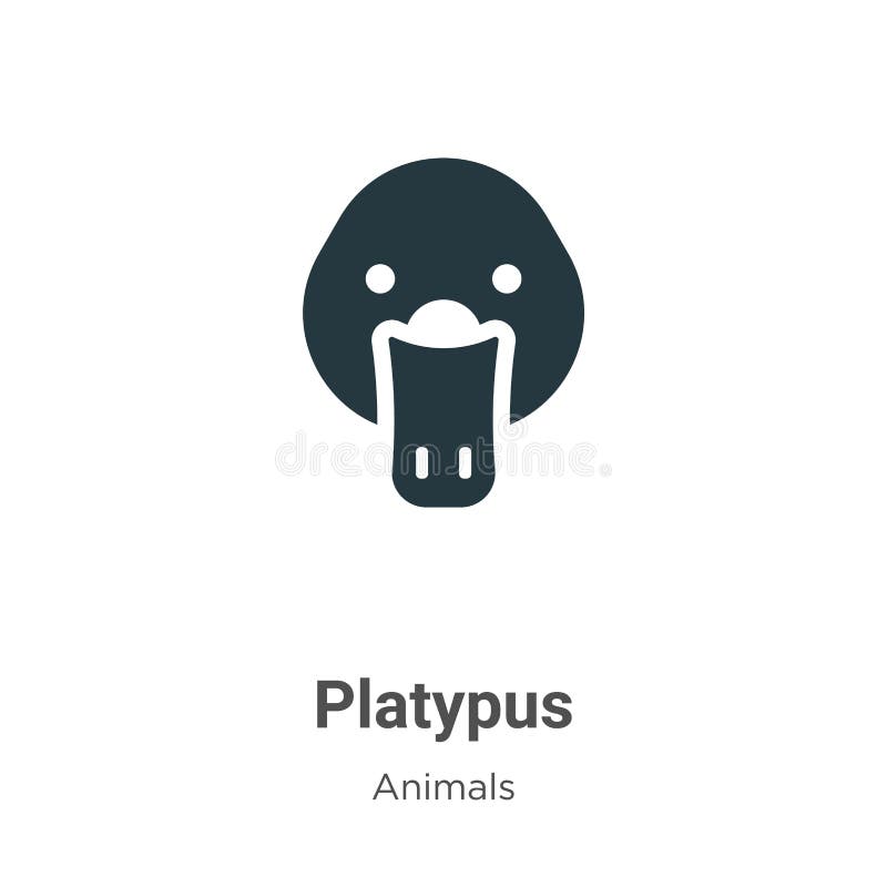 Platypus Vector Icon on White Background. Flat Vector Platypus Icon ...