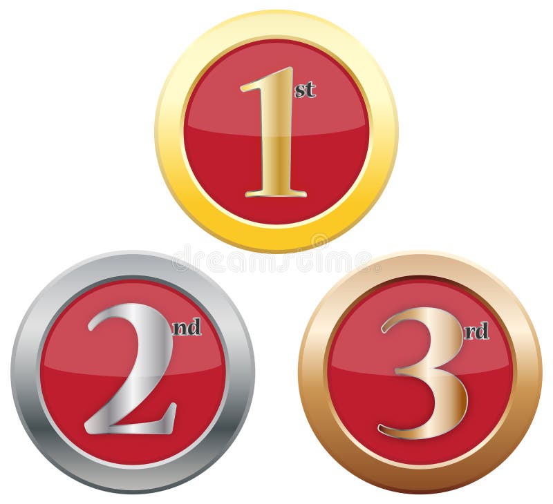 1., 2. und 3. Platz stock abbildung. Illustration von sport - 17137422