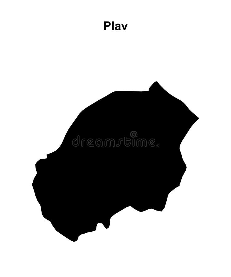 Plav outline map stock vector. Illustration of silhouette - 360612080