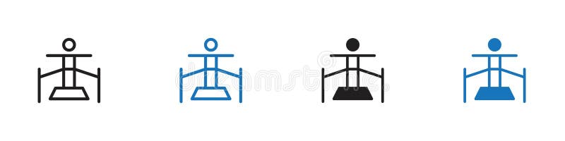 Play Area Linear Graphics Set Vector in Black Stock Illustration ...