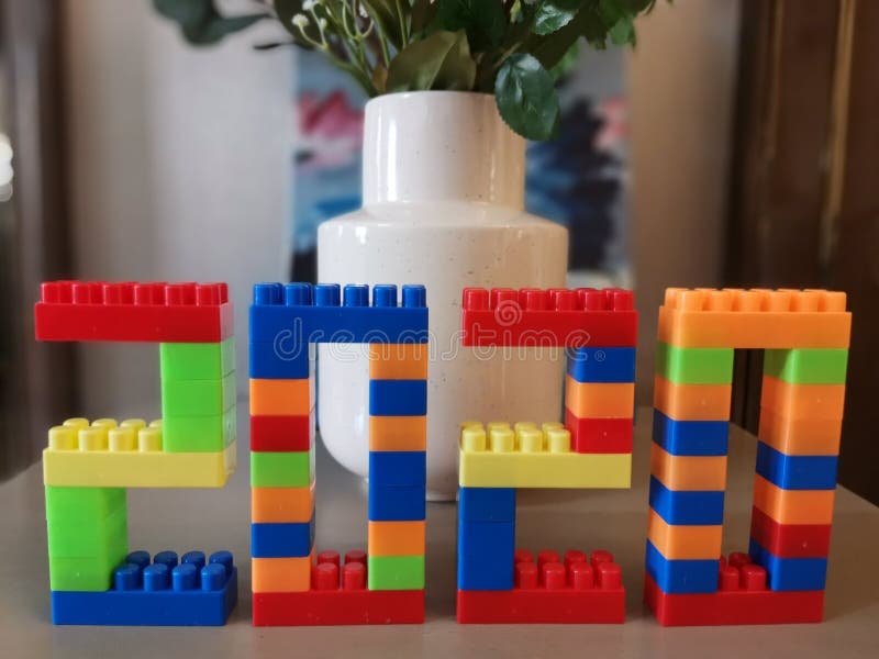 Play Blocks - Build Number 2020 Stock Photo - Image of play, blocks ...