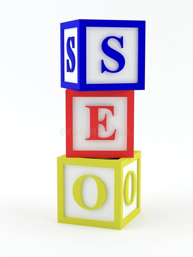 Play blocks spelling SEO stock illustration. Illustration of blocks ...