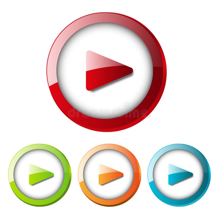 Play button stock vector. Illustration of abstract, music - 29049582