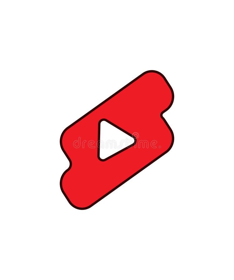 Play Button App Icon stock illustration. Illustration of line - 350049113