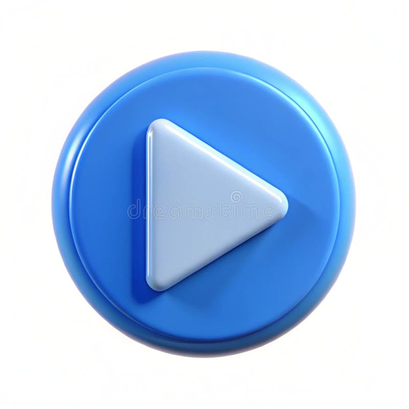 Play button 3D icon stock photo. Image of function, isolated - 356566456