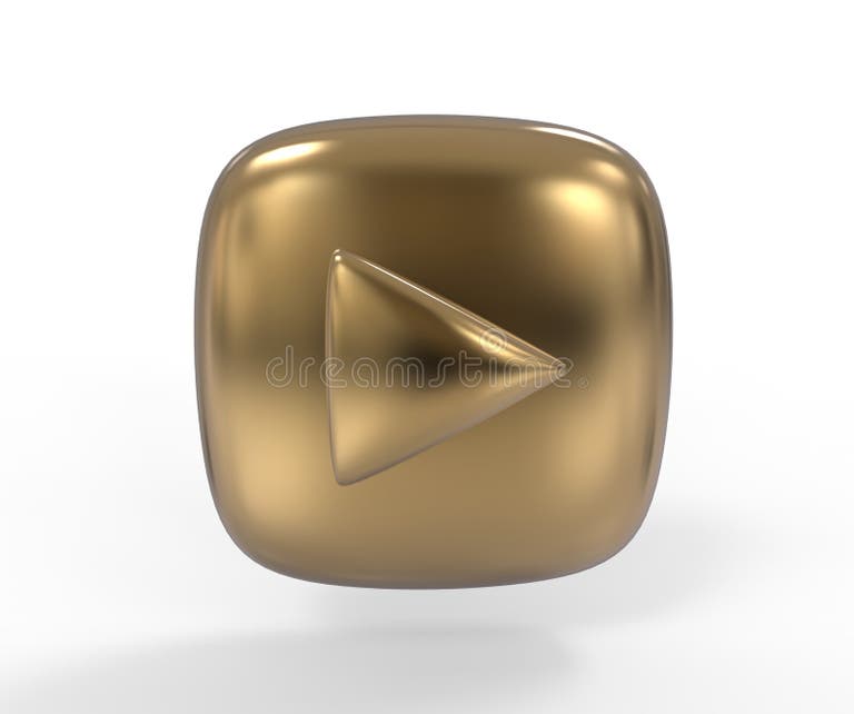 Play Button 3d Rendering Illustration. Stock Illustration ...