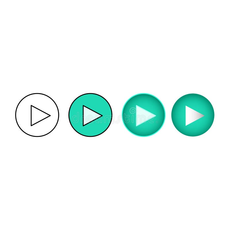 Play Button Design Flat, Play Button for Music, Video, Streaming ...