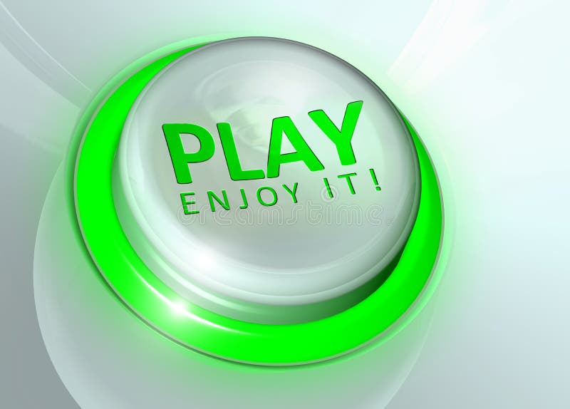 Play button - enjoy it! stock illustration. Illustration of button ...