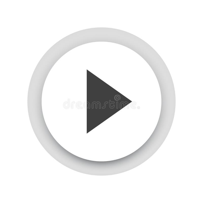 Play Button, Flat Vector Icon. UI Element Stock Vector - Illustration ...