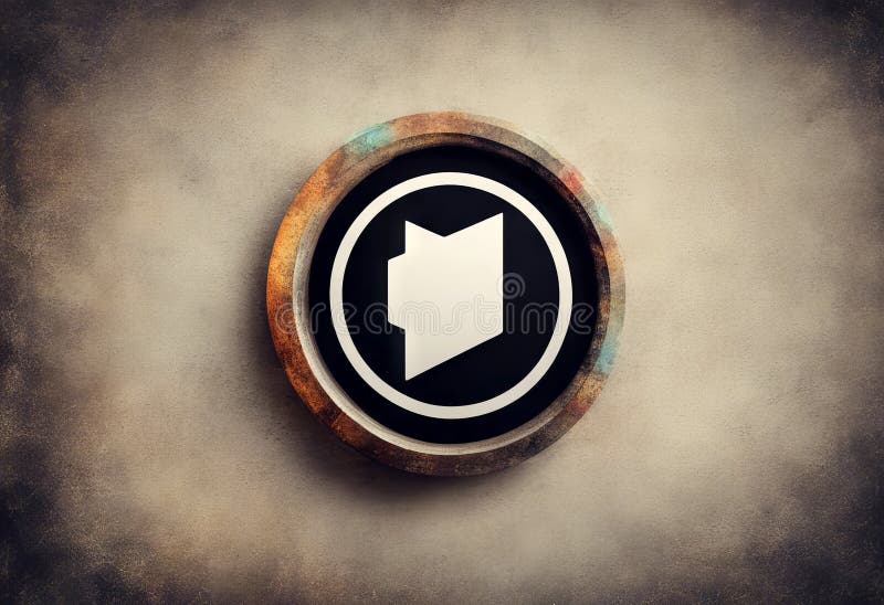 Play Button Grunge Icon Buttons Signs Abstract 1 Symbol Graphic White ...