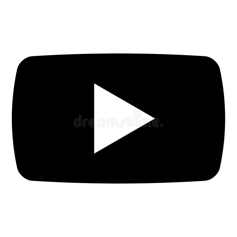Play Button Icon Black Color Illustration Flat Style Simple Image Stock ...