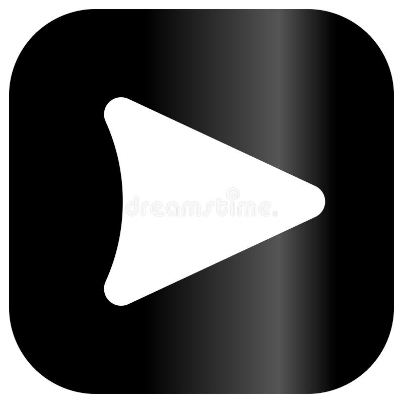 Play Button Icon - Black Slick Gradient, Isolated - Vector Stock Vector ...