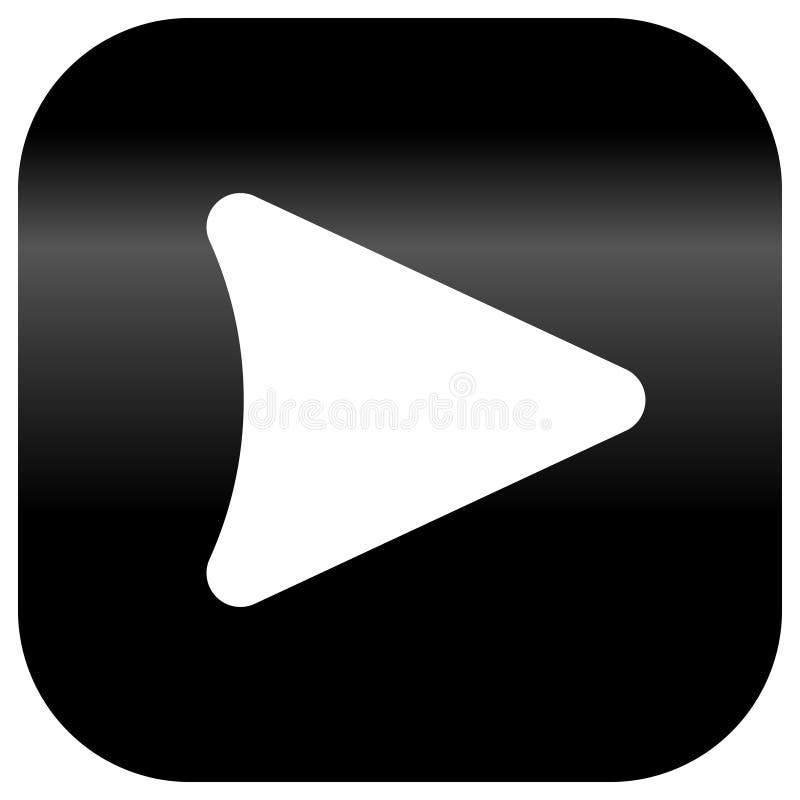 Play Button Icon - Black Slick Gradient, Isolated - Vector Stock Vector ...
