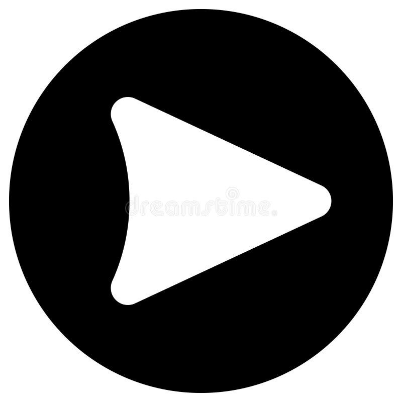 Play Button Icon - Black Slick, Isolated - Vector Stock Vector ...