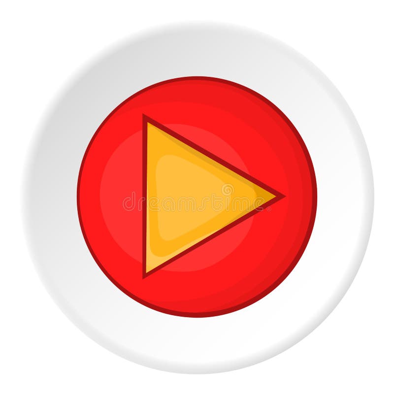 Play Button Icon, Cartoon Style Stock Vector - Illustration of modern ...