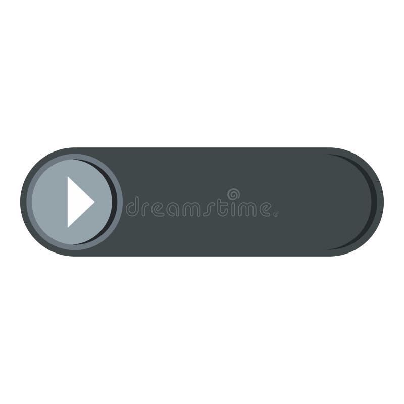 Play Button Icon, Cartoon Style Stock Vector - Illustration of download ...