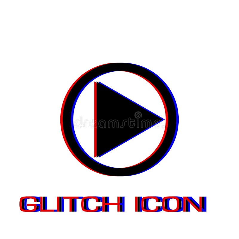 Play button icon flat stock illustration. Illustration of design ...