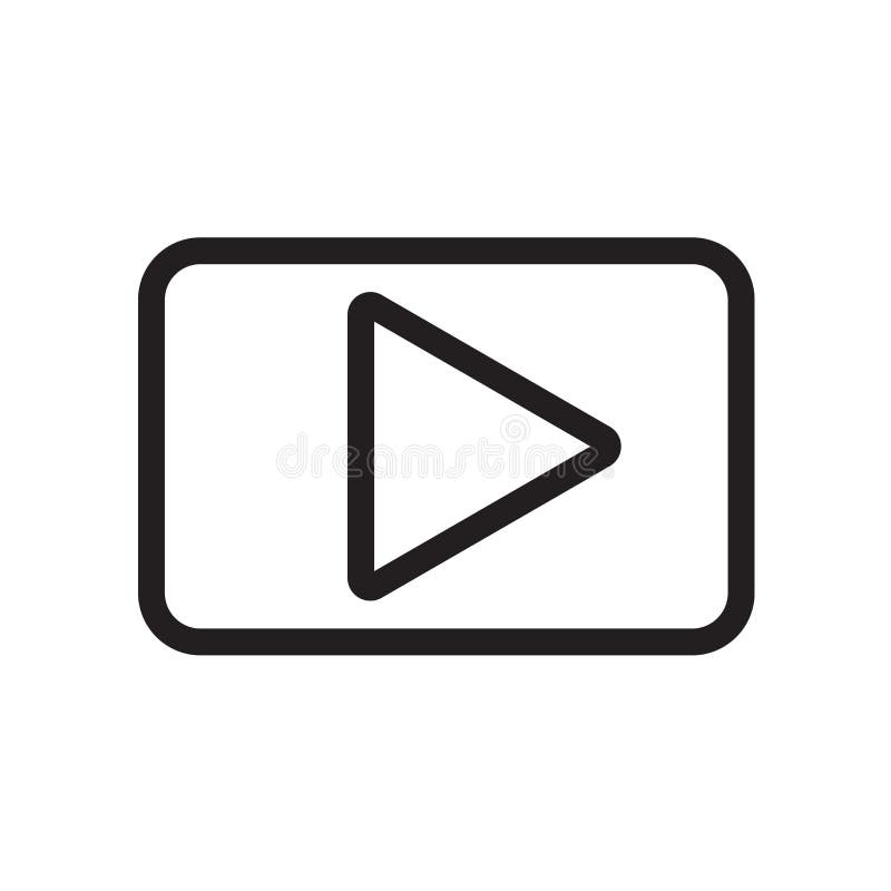 Play Button Icon Vector Isolated on White Background, Play Button Sign ...