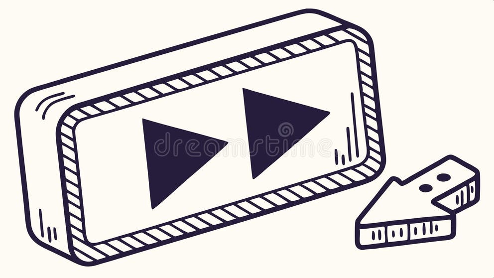 Play Button Icon, Media and Interface Element Vector Design Generative AI Stock Illustration ...