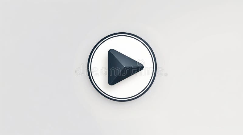 Play Button Icon: Modern, Minimalist Design for Media Playback and User ...
