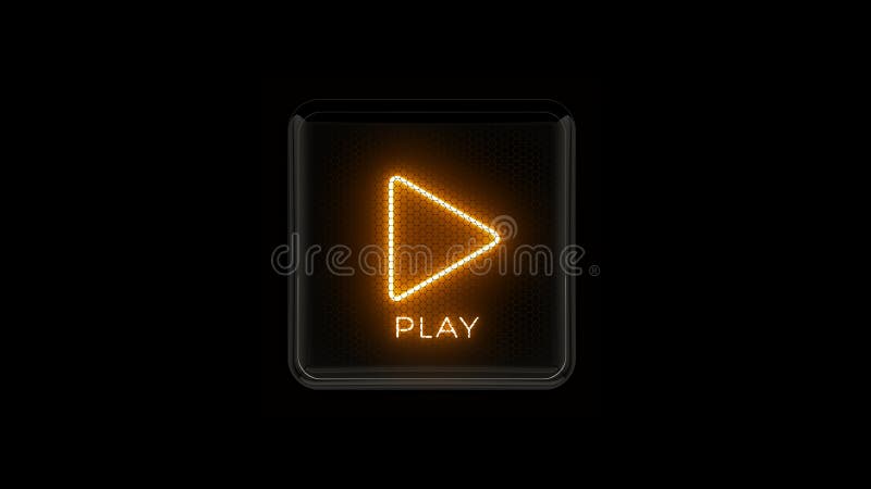 Play. Play Button. Play Icon. Nixie Tube Indicator. Gas Discharge ...
