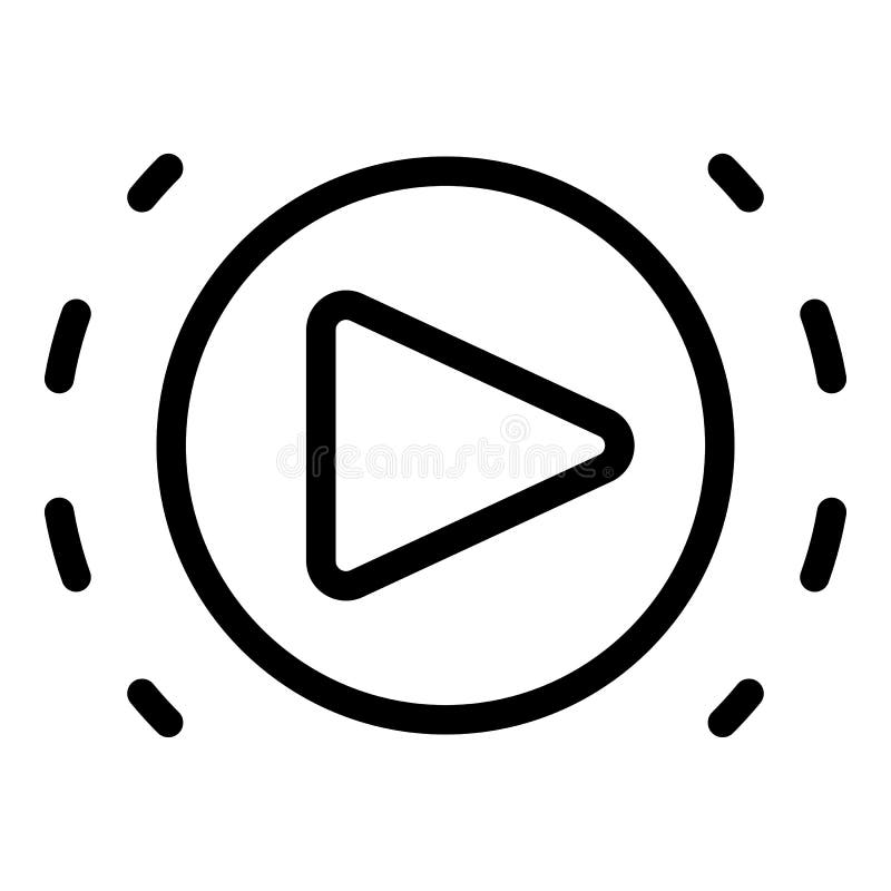 Play Button Icon Outline Vector. App Smart Stock Vector - Illustration ...