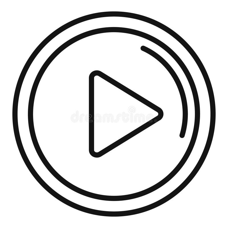 Play Button Icon Outline Vector. Web Interface Stock Illustration ...