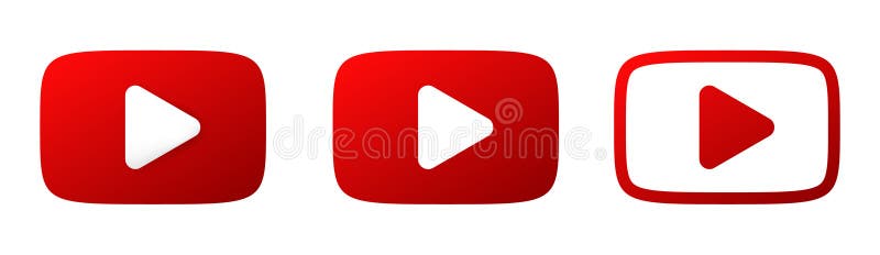 Play Button Icon. Red Play Button Design Stock Vector - Illustration of ...