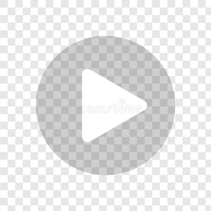 Play Button Icon. Symbol on a Transparent Background. Video Audio ...