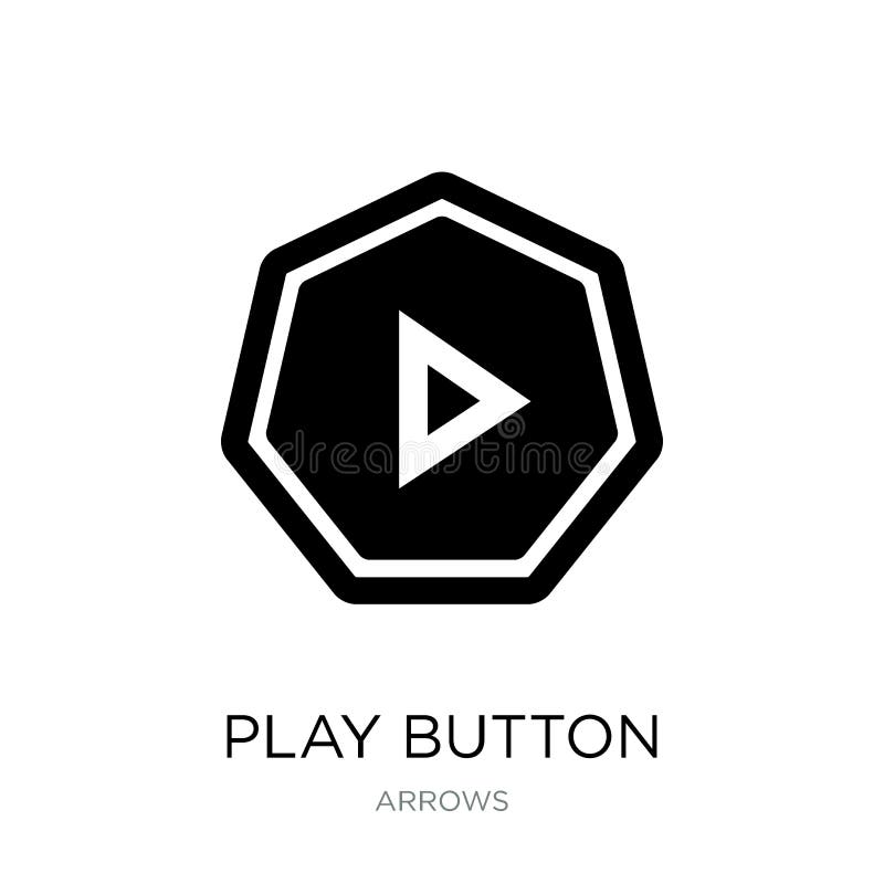 Big Play Button Icon in Trendy Design Style. Big Play Button Icon ...