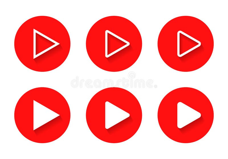 Play Button Icon Vector Isolated on White Background. Video Streaming ...
