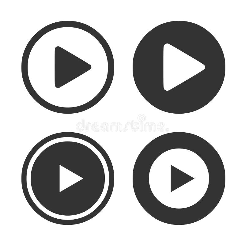 Rainbow Black Play Pause Button Icon Vector Stock Vector - Illustration ...