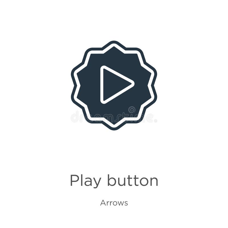 Play Button Icon Vector. Trendy Flat Play Button Icon from Arrows ...