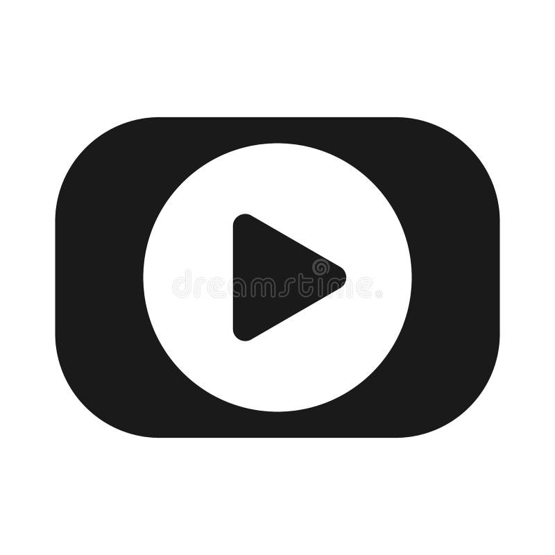 Play Button Icon. Video or Music Player Button Vector Illustration ...