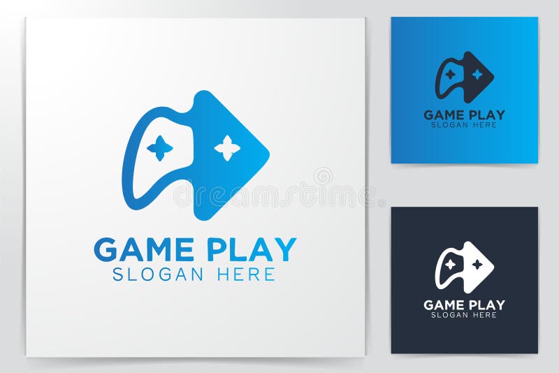 Play Button and Joy Stick, Gaming Logo Designs Inspiration Isolated on ...