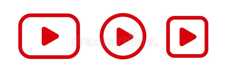Play Button Logo. Red Button Icon Design. Editorial Photography ...